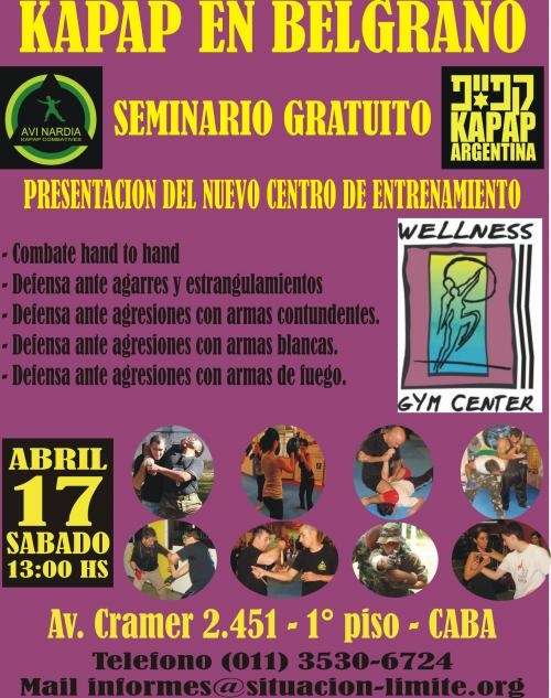 Seminario gratuito de kapap (sistema de defensa personal israeli) en ...